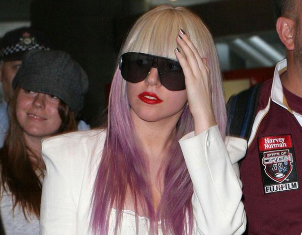 Purple Flair From Lady Gaga In Bra Tops E News